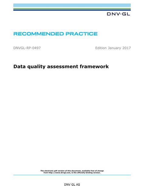 pdf dnvgl rp 0497 data quality assessment framework · data quality