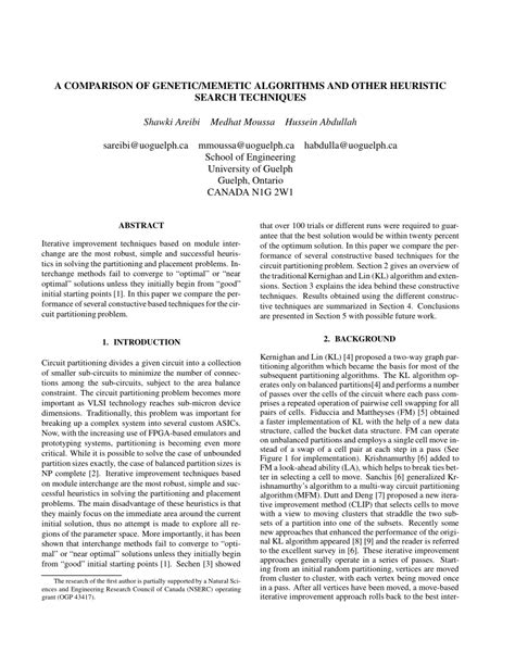 Pdf A Comparison Of Geneticmemetic Algorithms And Other Heuristic Search Techniques