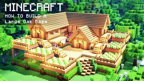 Minecraft How To Build A Large Oak Wood Survival Starter House YouTube Minecraft Houses