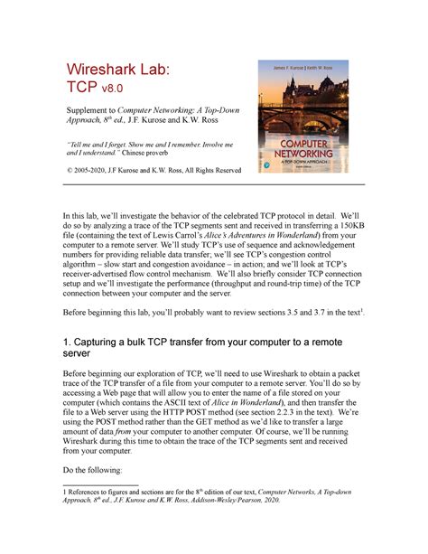 11 lab chapter 3 2 wireshark tcp v8 wireshark lab tcp v8 supplement