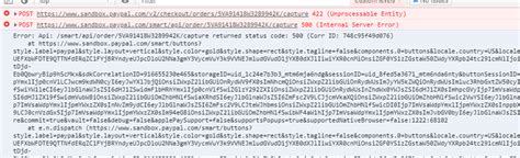 error on capture sandbox paypal smart buttons compliance violation
