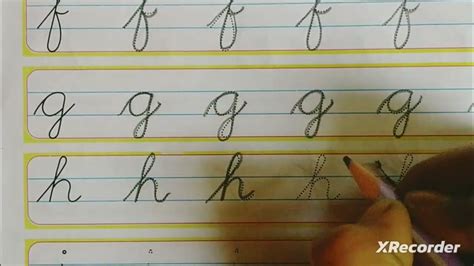 Cursive Writing Practice Day 2 Cursive Abcd Small Letters Cursive