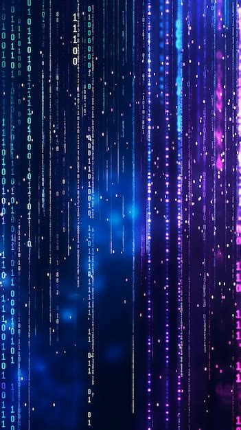 abstract digital data stream visualization in orange and blue tones