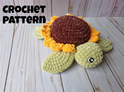 Crochet Sunflower Turtle Pattern Crochet Turtle Pattern Crochet
