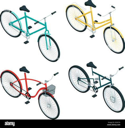 Bicycles Isometric Various Types Of Bikes Bicycle 3d Collection
