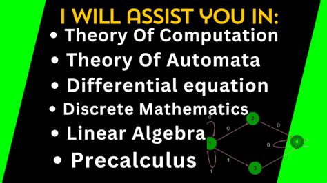 Assist In Theory Of Automatatheory Of Computationdiscrete Mathlinear