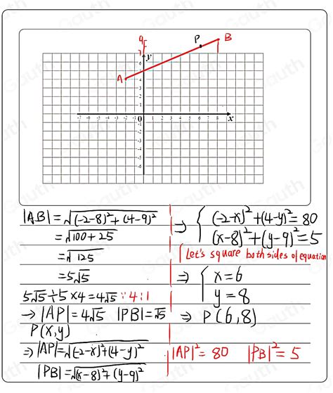 Solved Find The Coordinates Of P So That P Partitions The Directed Segment Ab In The Ratio 41