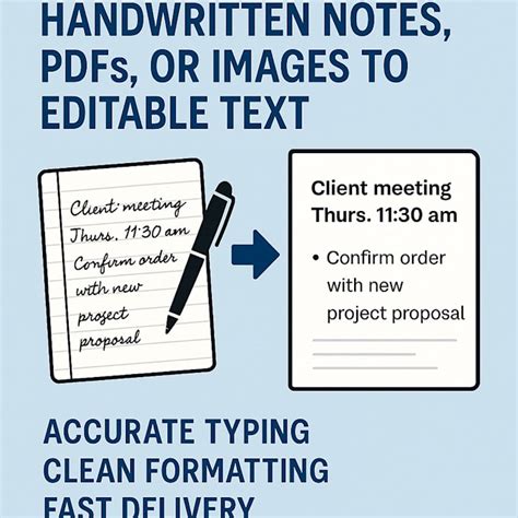 Convert Handwritten Notes Pdfs Or Images To Editable Text By Saqlainali07 Fiverr