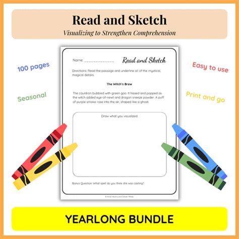 Bundle Read And Sketch Reading Comprehension Passages Visualizing