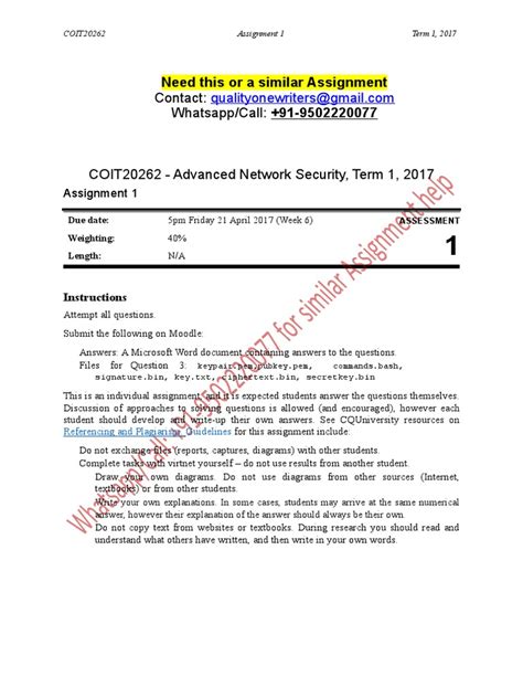 A01 Assignment 1 Pdf Port Computer Networking Ransomware