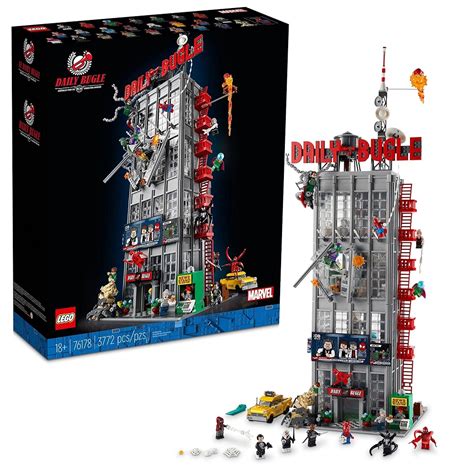 Lego Marvel Spider Man Daily Bugle Building Sets For Adults Display