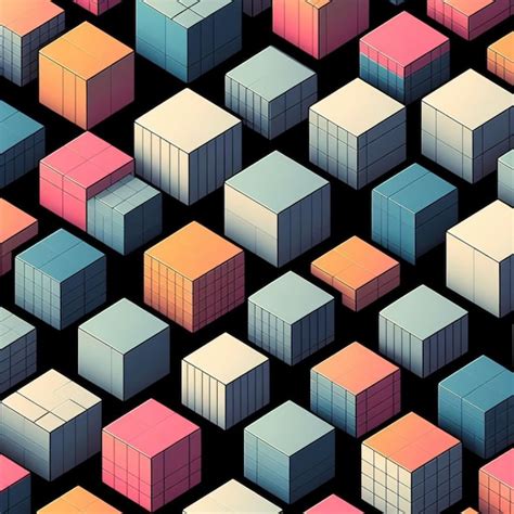 Premium Photo Cubic Seamless Pattern