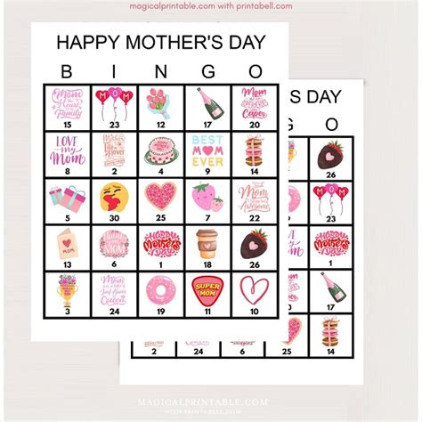 Free Printable Mothers Day Bingo Cards At Troy Bellows Blog