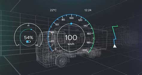 Animation Of Network Of Connections With Icons Over Scope Scanning