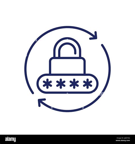 Password Reset Security Icon Line Vector Stock Vector Image And Art Alamy