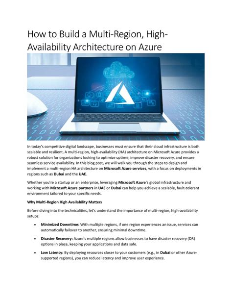 PPT How To Build A Multi Region High Availability Architecture On