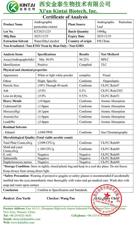 China Andrographis Paniculata Leaf Extract Manufacturers Suppliers Factory Good Price
