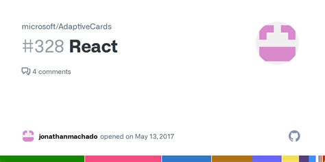 react · issue 328 · microsoft adaptivecards · github