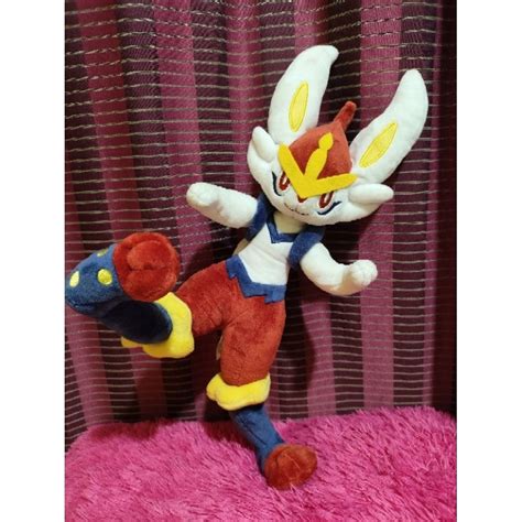 Pokemon Cinderace Plush Articulation Doll Original Pokemon Center 2020