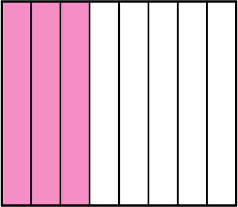 Purple Rectangle Fraction 3 8 Free Vector Clipart Images On