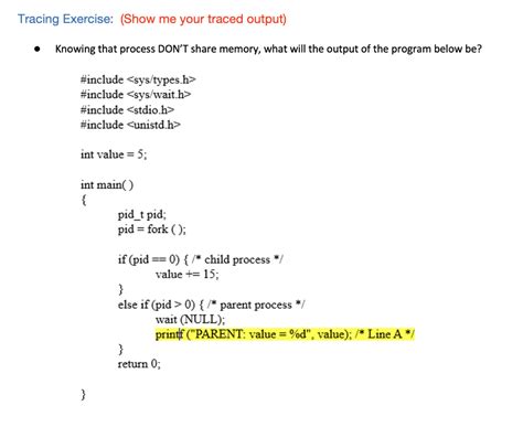 solved tracing exercise show me your traced output