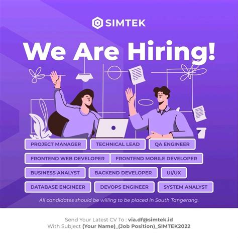 Agus W On Linkedin Simtek Hiring Seniorbackenddeveloper