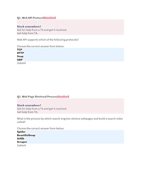 assignment pdf html comma separated values