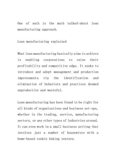 Lean Manufacturing Explained Nelson Page 2 Flip Pdf Online Pubhtml5