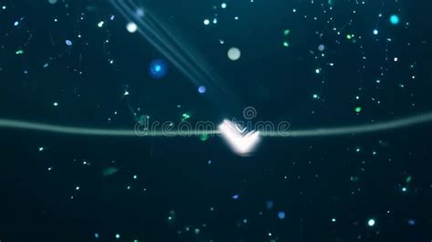 Floating Glowing Green Particles In A Dark Abstract Background Forming Patterns 4k Video