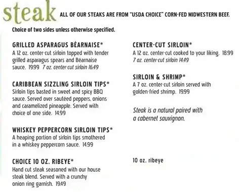 Menu At Ground Round Pub And Bar Neenah