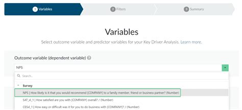 Key Driver Analysis Survalyzer Help Center