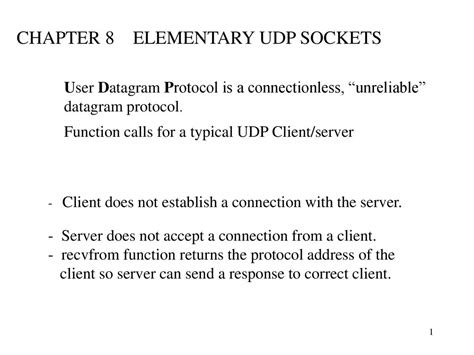 Chapter 8 Elementary Udp Sockets Ppt Download