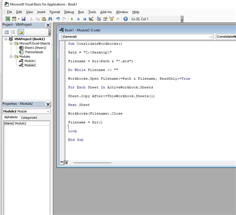 combine multiple excel files into one excel file with vba code