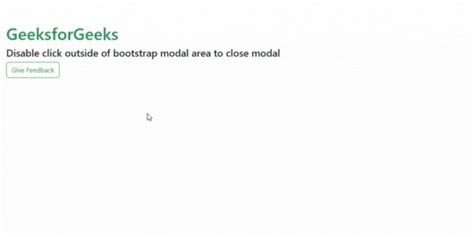 How To Disable Click Outside Modal To Close Modal In Bootstrap