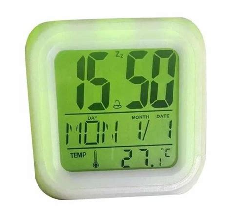 White Plastic LCD Digital Clock For Home Size Dimension X X Cm At Rs Piece In New