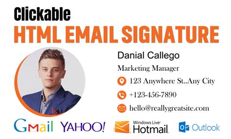 Make A Clickable Html Email Signature By Meliashs Fiverr