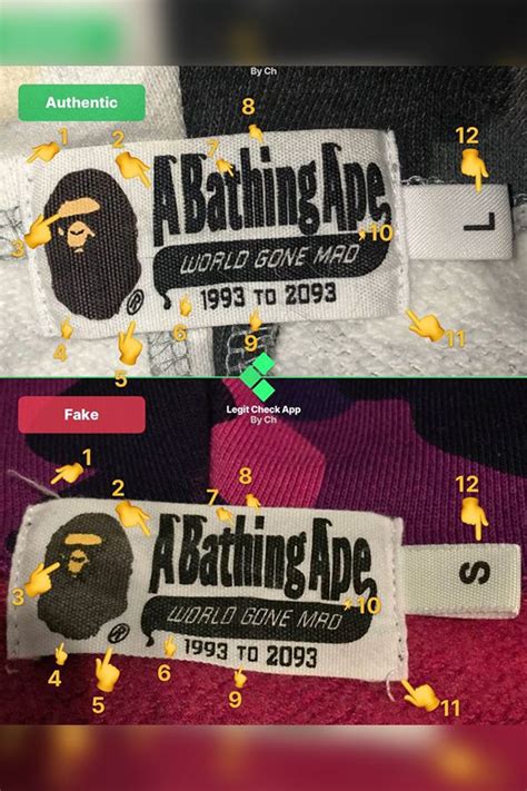 Bape Neck Tag Fake Vs Real Guide [lca] Bape Hoodie Bape Vintage Tags