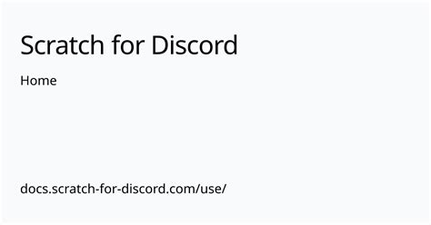 Home Scratch For Discord