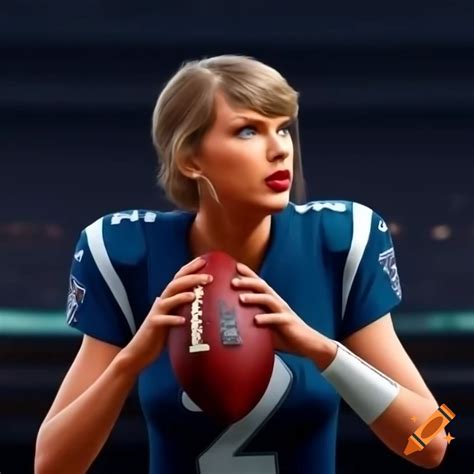 Taylor Swift Playing Football Digital Logo On Craiyon