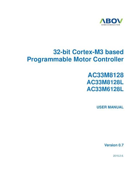 pdf 32 bit cortex m3 based programmable motor controller