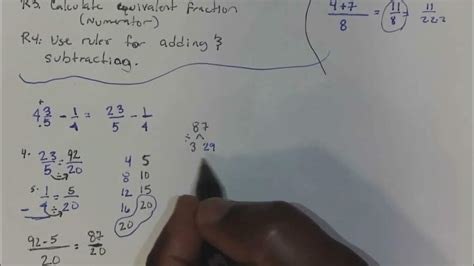 Fractions Add And Subtract Uncommon Fractions Youtube