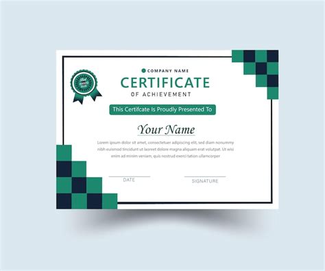 Premium Vector Certificate Design Template