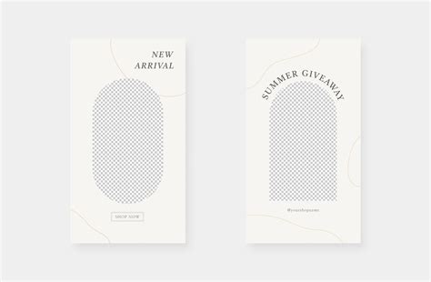 Minimalist Fashion Social Media Stories Trendy Editable Social Media Stories Template Vector