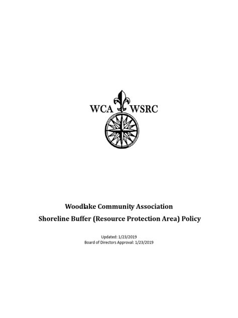 Wca Shoreline Buffer Resource Protection Area Policy Pdf Lawn