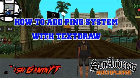 How To Add Ping System With Textdraw Gta Samp YouTube