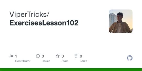 GitHub ViperTricks ExercisesLesson