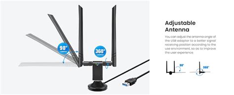 ByteBoost USB WiFi Adapter Dual Band Connectivity High Speed Internet For Seamless Gaming And