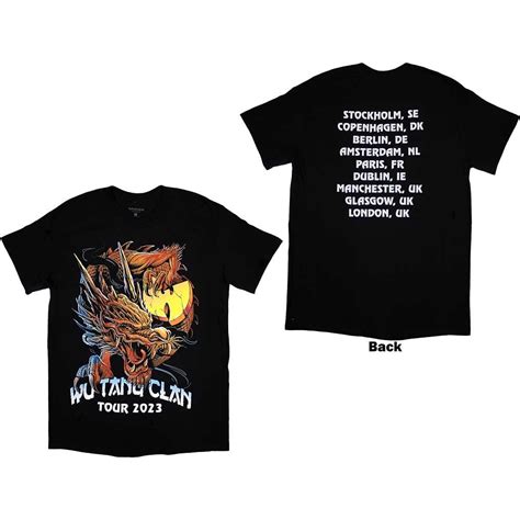 Wu Tang T Shirts Wu Tang Clan Lightning Infill Black T Shirt