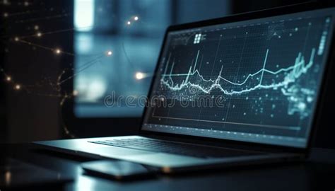 Modern Healthcare Office Analyzing Data On Computer Monitor Generated