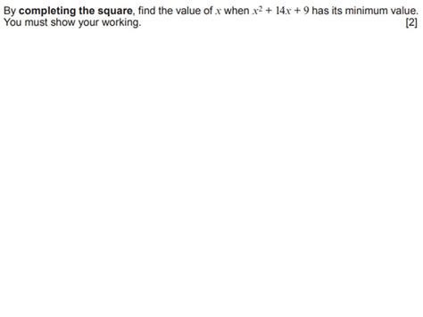 Find X Value At Minimum